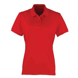 Premier - "Coolchecker" Poloshirt f&uuml;r Damen (Rot)