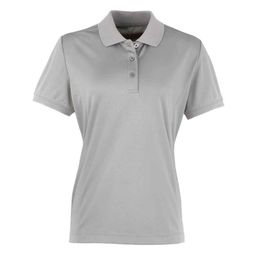 Premier - "Coolchecker" Poloshirt f&uuml;r Damen (Silber)