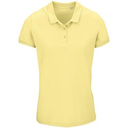SOLS - "Planet" Poloshirt Baumwolle aus biologischem Anbau f&uuml;r Damen (Hellgelb)
