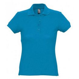 SOLS Womens/Ladies Passion Pique Short Sleeve Polo Shirt (Aqua)