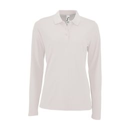 SOLS Womens/Ladies Perfect Langarm-Pique-Poloshirt (Wei&szlig;)