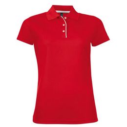 SOLS Womens/Ladies Performer Kurzarm-Pique-Poloshirt (Rot)