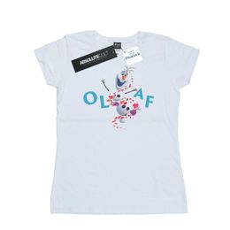 Disney - "Frozen 2 Olaf Leaf Jump" T-Shirt f&uuml;r Damen (Wei&szlig;)