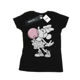 Disney - "Minnie Mouse Gum Bubble" T-Shirt f&uuml;r Damen (Schwarz)