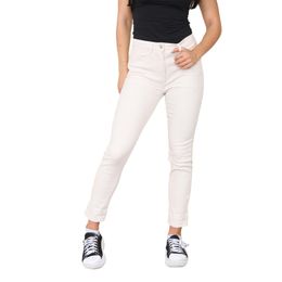 M&Co Damen-Mom-Jeans mit hohem Bund und schmal zulaufendem, geradem Bein in Beige
