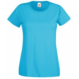 Fruit of the Loom - Kurzarm T-Shirts - Damen (Hellblau)