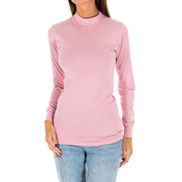 Lang&auml;rmeliges T-Shirt mit halbhohem Kragen 1625-M Damen