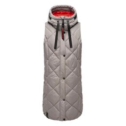 Navahoo Damen Steppweste Schnuckel &ndash; Lang & Stylisch mit Kapuze
