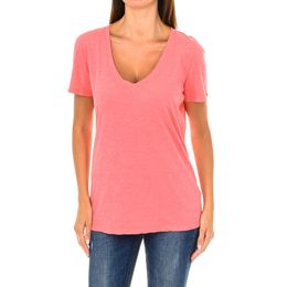 Armani Kurz&auml;rmeliges Damen-T-Shirt mit V-Ausschnitt 3Y5T45-5JZMZ