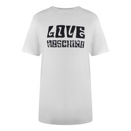 Moschino T-shirt Mit Auff&auml;lligem Logo (wei&szlig;)