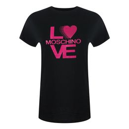 Moschino T-shirt Mit Auff&auml;lligem Logo (schwarz)
