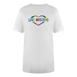Moschino T-shirt Mit Mehrfarbigem Herzlogo (wei&szlig;)