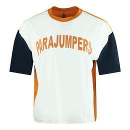Parajumpers Block Tee Logo Wei&szlig;es Box-T-Shirt