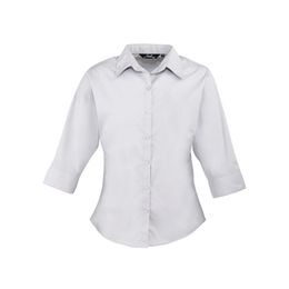 Premier - Hemd f&uuml;r Damen 3/4 &Auml;rmel (Silber)