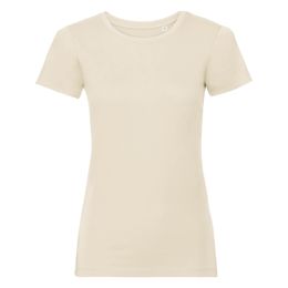 Russel Athletic Russell - T-Shirt, Baumwolle aus biologischem Anbau f&uuml;r Damen (Natur)