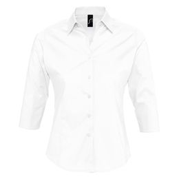 SOLS Damen Effect Bluse / Arbeitsbluse, 3/4-&Auml;rmel (Wei&szlig;)
