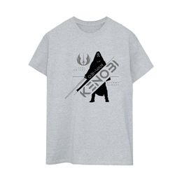 Star Wars - T-shirt OBI-WAN KENOBI JEDI KNIGHT - Femme (Gris chin&eacute;)