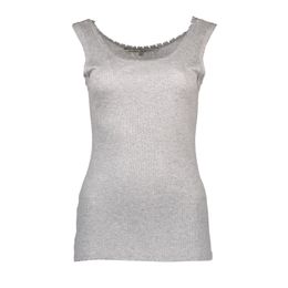 SILVIAN HEACH Rippenshirt &Auml;rmellos Rohkante