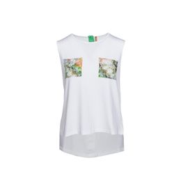 Top mit floralem Taschendetail