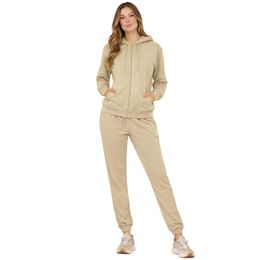 Kruze | Damen Zip-Up Hoodie Trainingsanzug Set