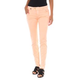 Met Damen Hose H-K-Chino Slim Fit Kn&ouml;chellang Orange