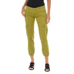 Met Damen Cargoy Regular Fit Kn&ouml;chellange Hose Gr&uuml;n