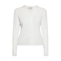 RISA Strickjacke Damen Wollwei&szlig;