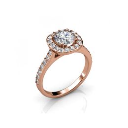Kuscheliger Ring - Ros&eacute;gold und Kristall