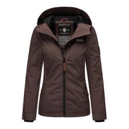 Marikoo Damen &Uuml;bergangsjacke &ndash; Brombeere, leicht mit Kapuze & Kragen