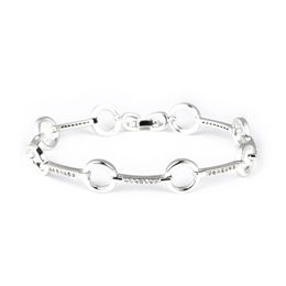 Luxenter Armband mit funkelnden Zirkonia-Steinen, rhodiniert &ndash; Dimaran