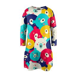 Mr. Gugu & Miss Go "Colorful Bears" Langarmkleid