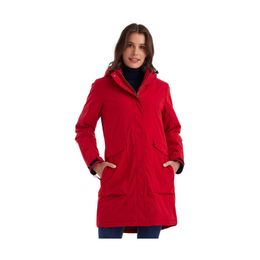 Parka Killtec "Damen Funktionsparka", Damen, Gr. 38, rot, Obermaterial: 100% Polyester.Futter: 100% Polyester.F&uuml;llung: 100% Polyester, Jacken Parka, Wasserdichter, atmungsaktiver Damenparka mit abnehmbarer Kapuze