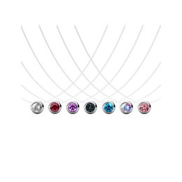 Box 7 Halsketten invisibles Mond Halskette - Silber und Multi