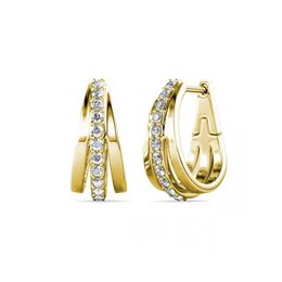 Aurielle Reif-Ohrringe - Gold und Kristall