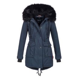 Navahoo Damen Winterjacke Luluna &ndash; Mit Teddyfell & Abnehmbarem Kunstfellkragen