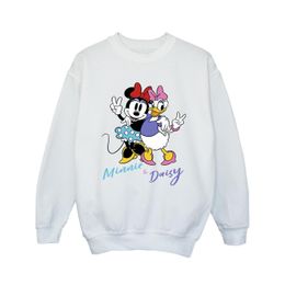Disney - "Minnie Mouse And Daisy" Sweatshirt f&uuml;r M&auml;dchen (Wei&szlig;)