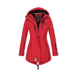 Marikoo lange Damen Steppjacke Abendsternchen mit abnehmbarer Kapuze