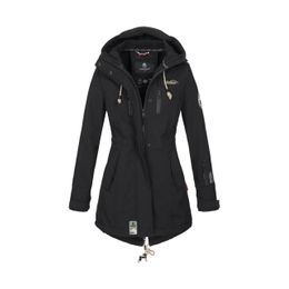 Marikoo lange Damen Steppjacke Abendsternchen mit abnehmbarer Kapuze