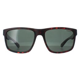Polaroid Rechteck Herren Matt Braun Havana Gr&uuml;n Polarisiert PLD 2157/S