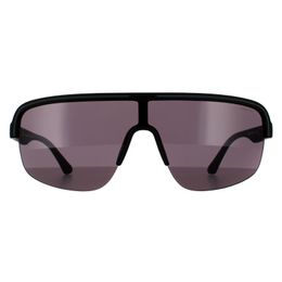 Police Semi Rimless Mens Matte Black Smoke Grey Sonnenbrille