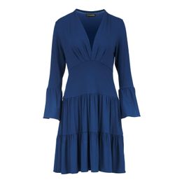 Blaues Jersey-Stufenkleid