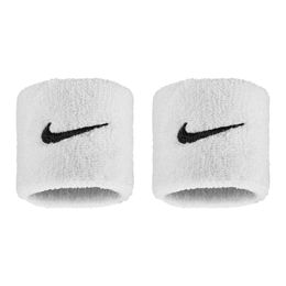 Nike - "Classic" Armband, Swoosh (2er-Pack) (Wei&szlig;/Schwarz)