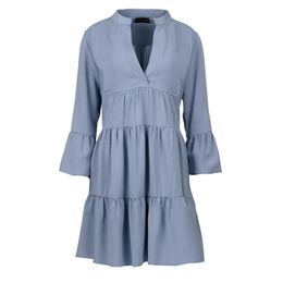 Himmelblaues lockeres A-Linien-Kleid