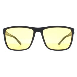 Montana Rectangle Unisex Schwarz Gelb Polarized MP198 Night Driving Sonnenbrille