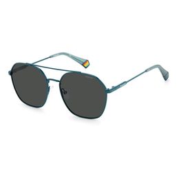 Polaroid Blaue Sonnenbrille aus Edelstahl