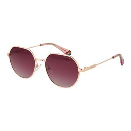 Polaroid Goldene Metallsonnenbrille