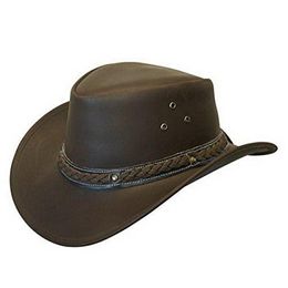 Cowboy Outback Australischer Buschhut aus echtem Leder