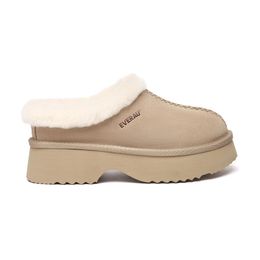 EVER AU Australien Damen Savanna Kn&ouml;chelh&ouml;he Chunky Platform Schafsleder Stiefel