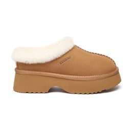 EVER AU Australien Frauen Savanna Kn&ouml;chel Chunky Plattform Schafsfell Stiefel