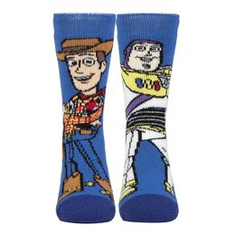 Heat Holders Kinder Toy Story Thermosocken | W&auml;rmehalter | Winter-Neuheitssocken f&uuml;r Jungen & M&auml;dchen | Woody & Buzz, Jessie & Bullseye - Woody & Buzz